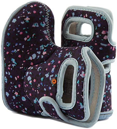 Bogs Baby Rain Boot, Little Textures Print-Purple, 5 US Unisex Infant