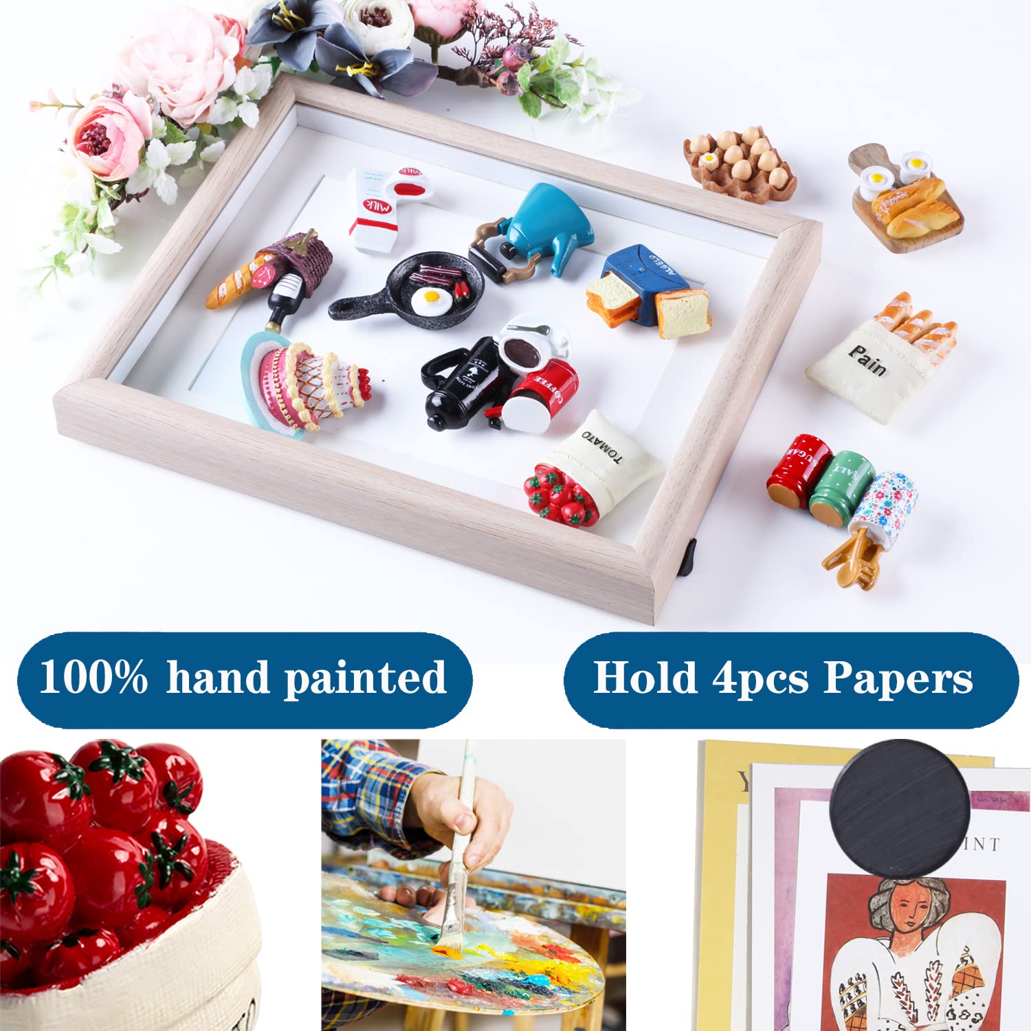 12pcs Food Refrigerator Magnets Food Magnets for Fridge Magnets Decorative Cute Magnets Refrigerator Fridge Magnets for Kitchen Strong Resin Magnets Home Decor Office