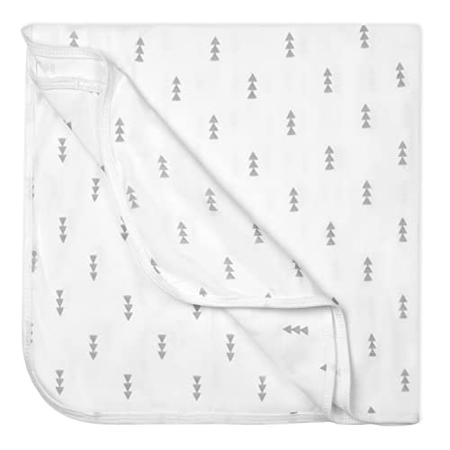 Baby Blankets – Soft Pure Cotton Blankets – 6 Pack of Breathable Swaddle Blankets – Unisex Baby Swaddle Blanket for Boys and Girls in Grey White Designs – Multi Use Blankey – 30 x 30 inches