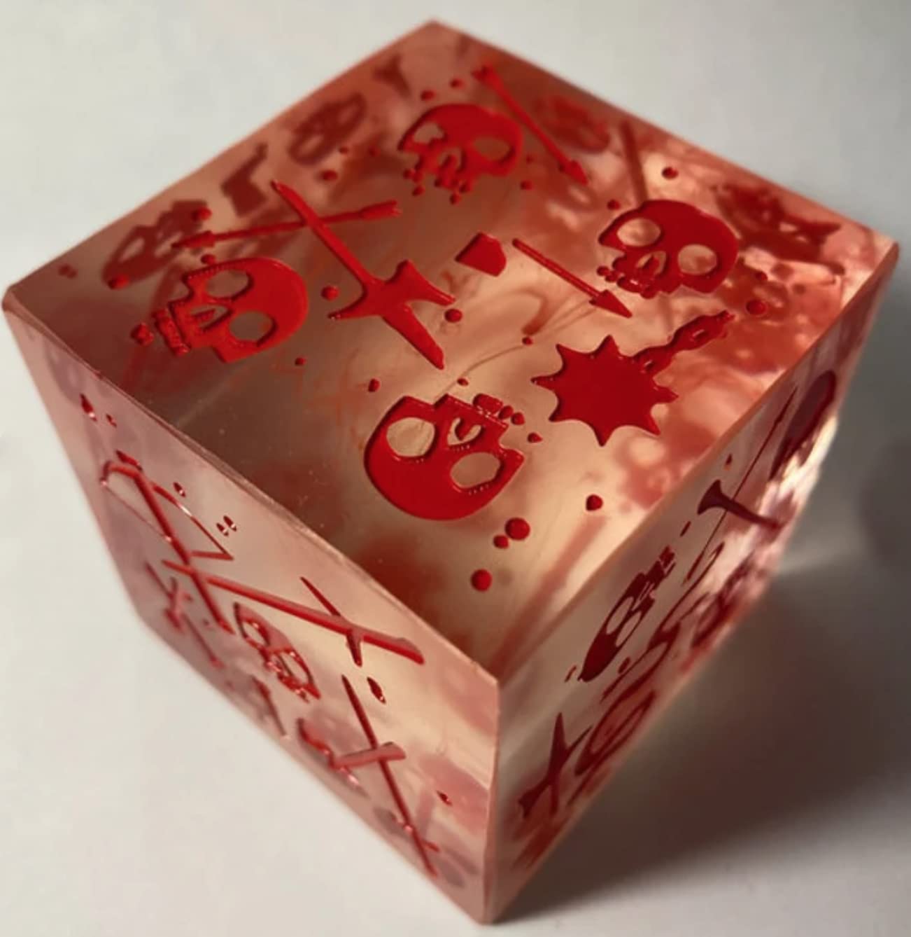 2 Massive Gelatinous Cubes Dice Pair / Mini by Severed Books