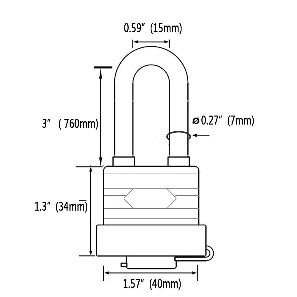 40mm 2-Heavy Duty Waterproof Padlock - Ideal for Home, Garden Shed, Outdoor, Garage, Gate Security (2 Pieces Set, Send a Small Password Lock)