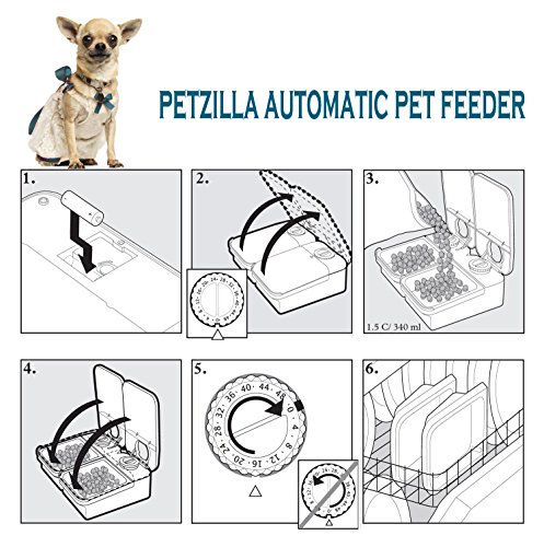 2-Meal Automatic Pet Food Feeder for Dogs & Cats, Pet Food Dispenser for 2 Meals Within 48 Hours, Free Ice Pack Included to Keep Food Fresh