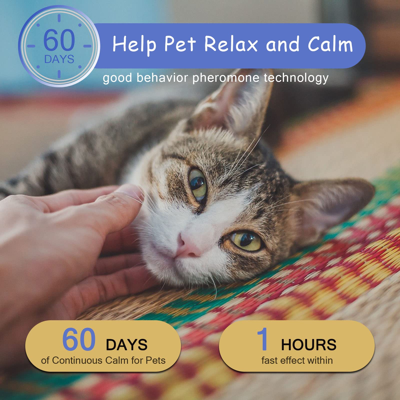 2 Pack Cat Calming Collar for Cats Pheromone Collar Efficient Relieve Reduce Anxiety Stress Pheromones, Calm Relaxing Comfortable Collars, Adjustable Breakaway Design (Purple)
