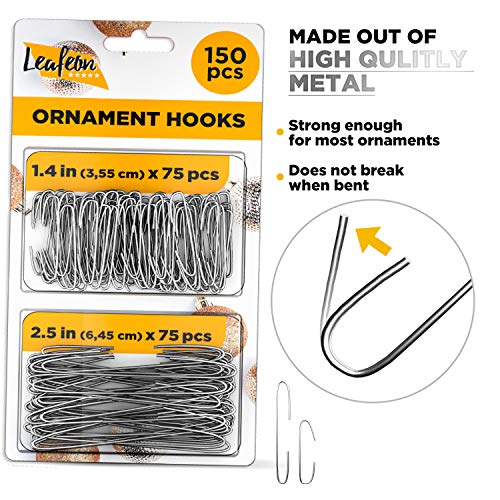 150 Pack Christmas Ornament Hooks โ Great Xmas Ornament Hangers for Christmas Tree Decoration (Silver)