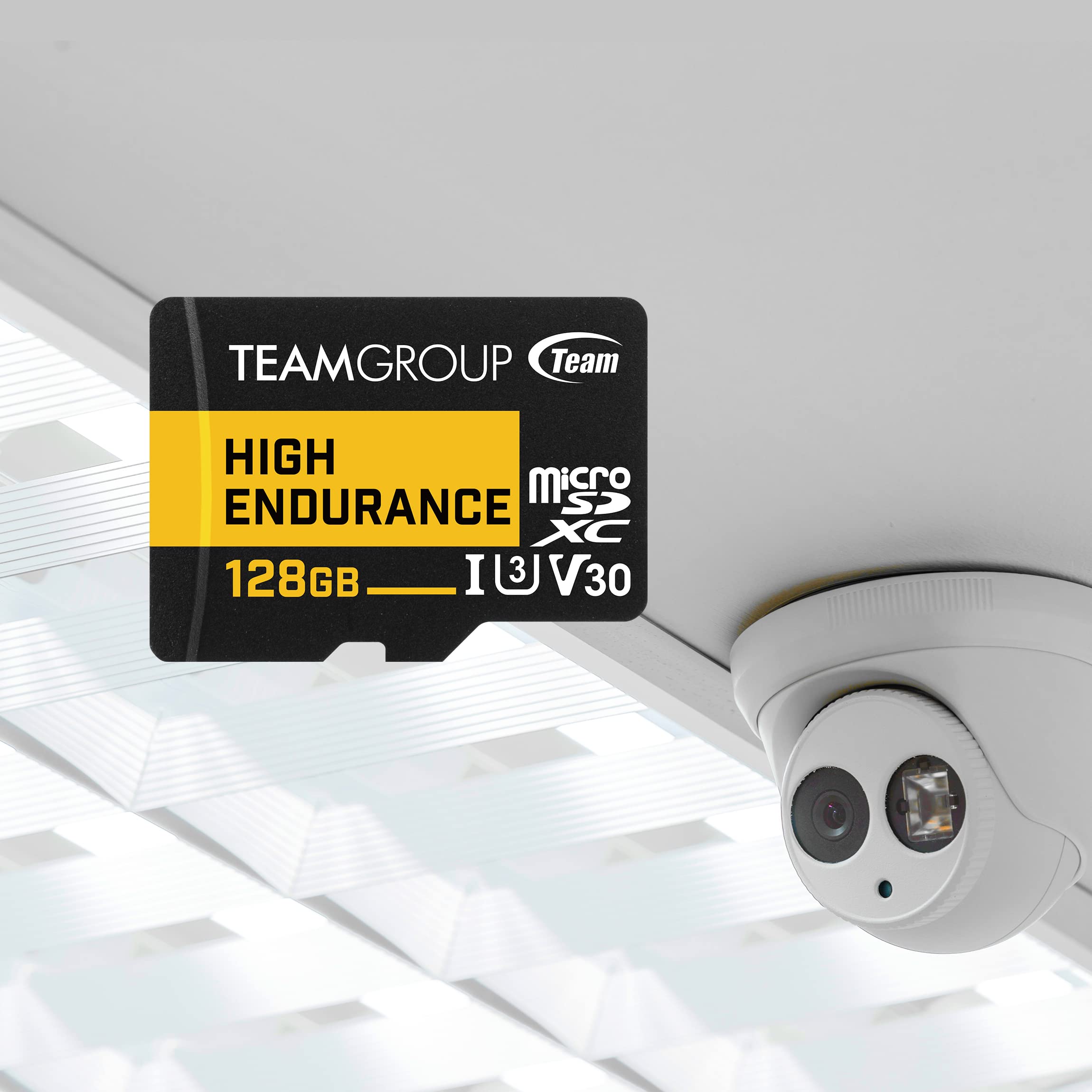 TEAMGROUP HIGH Endurance 256GB Micro SDXC UHS-I U3 V30 4K 100MB/s (Designed for Monitoring) Stable Durable Long Lasting Flash Memory Card, Support 4K & Full HD Video Recording TTUSDX256GIV3002