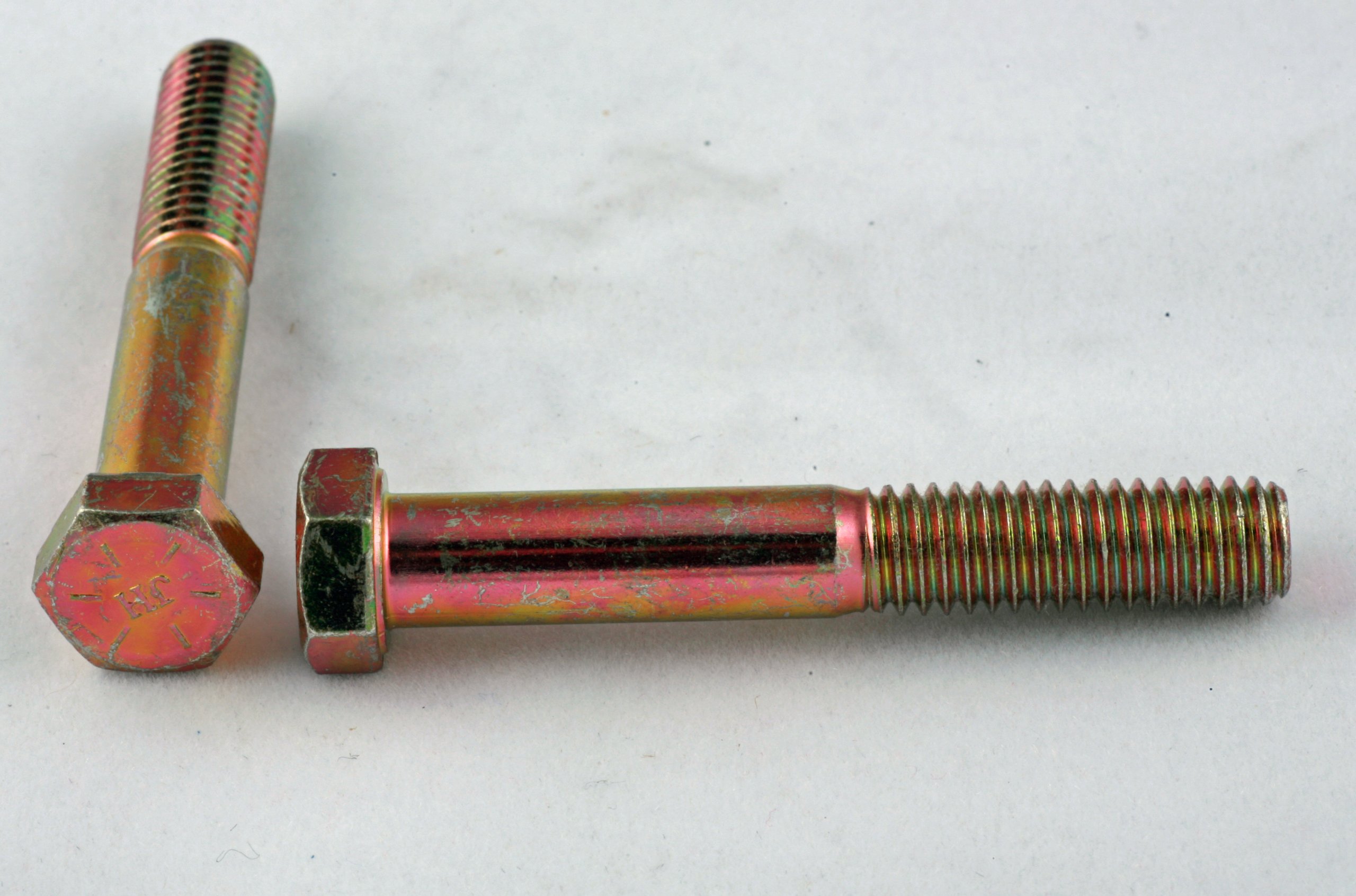 3/8-24 x 2 Hex Head Bolt UNF Grade 8 Zinc & Dichromate 50 Pack