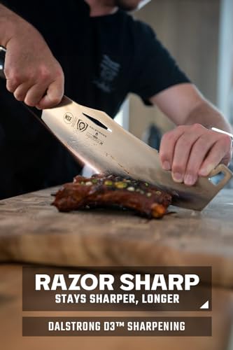 Dalstrong Rocking Cleaver Knife-12- Gladiator Series 'R'-Limited Edition- Collector Set -Razor Sharp-Black Handle-Giftable Meat, Vegetable Knife-w/Sheath-NSF Certified
