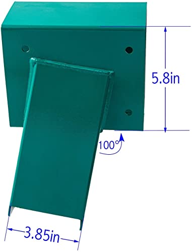 2 Swing Set Brackets, Wooden Swing Hardware Bracket, Playground Equipment Parts, Green(Screws Included)