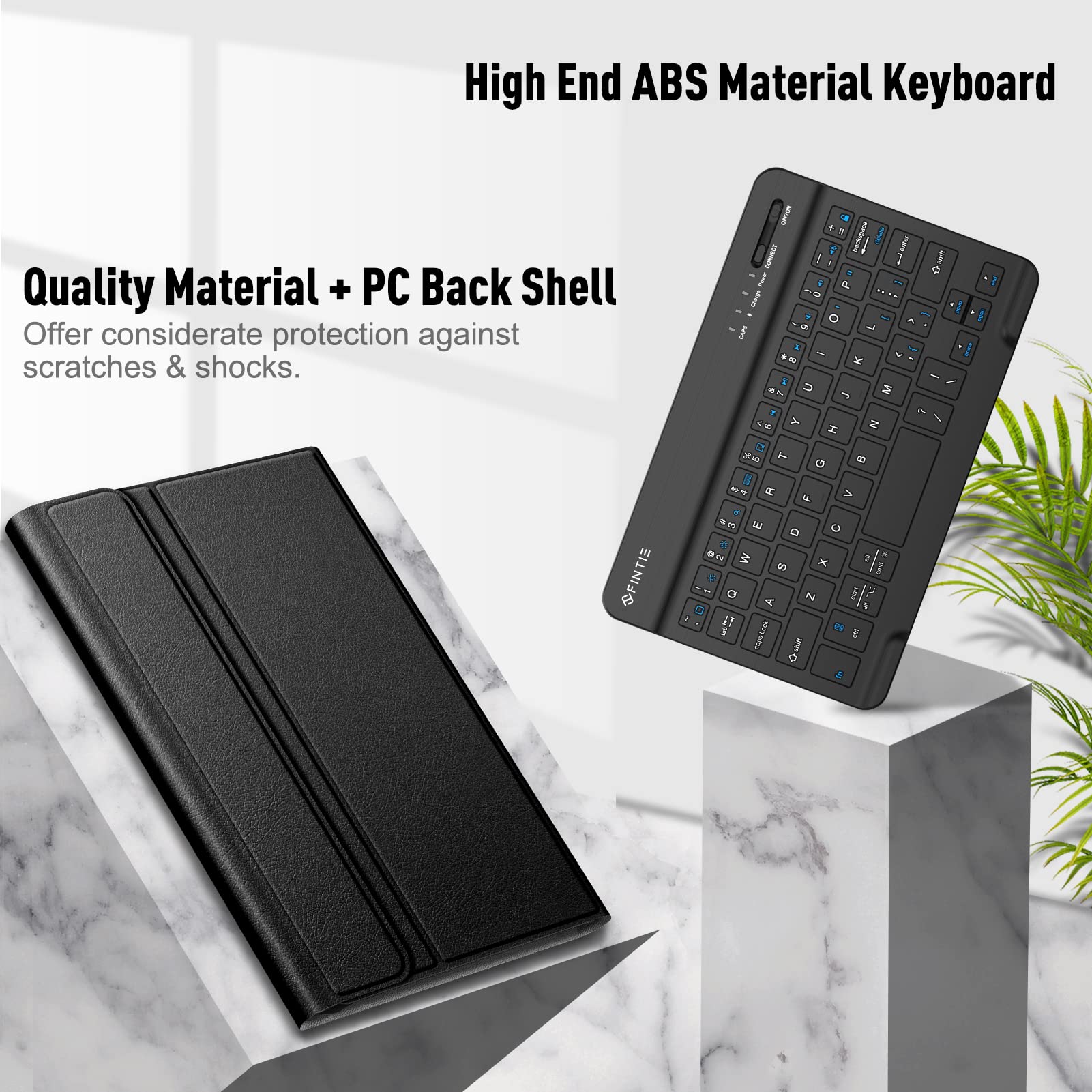 FINTIE Keyboard Case for Samsung Galaxy Tab A7 Lite 8.7 Inch 2021 Model (SM-T220/T225/T227), Slim Lightweight Stand Cover with Magnetically Detachable Wireless Bluetooth Keyboard, Black