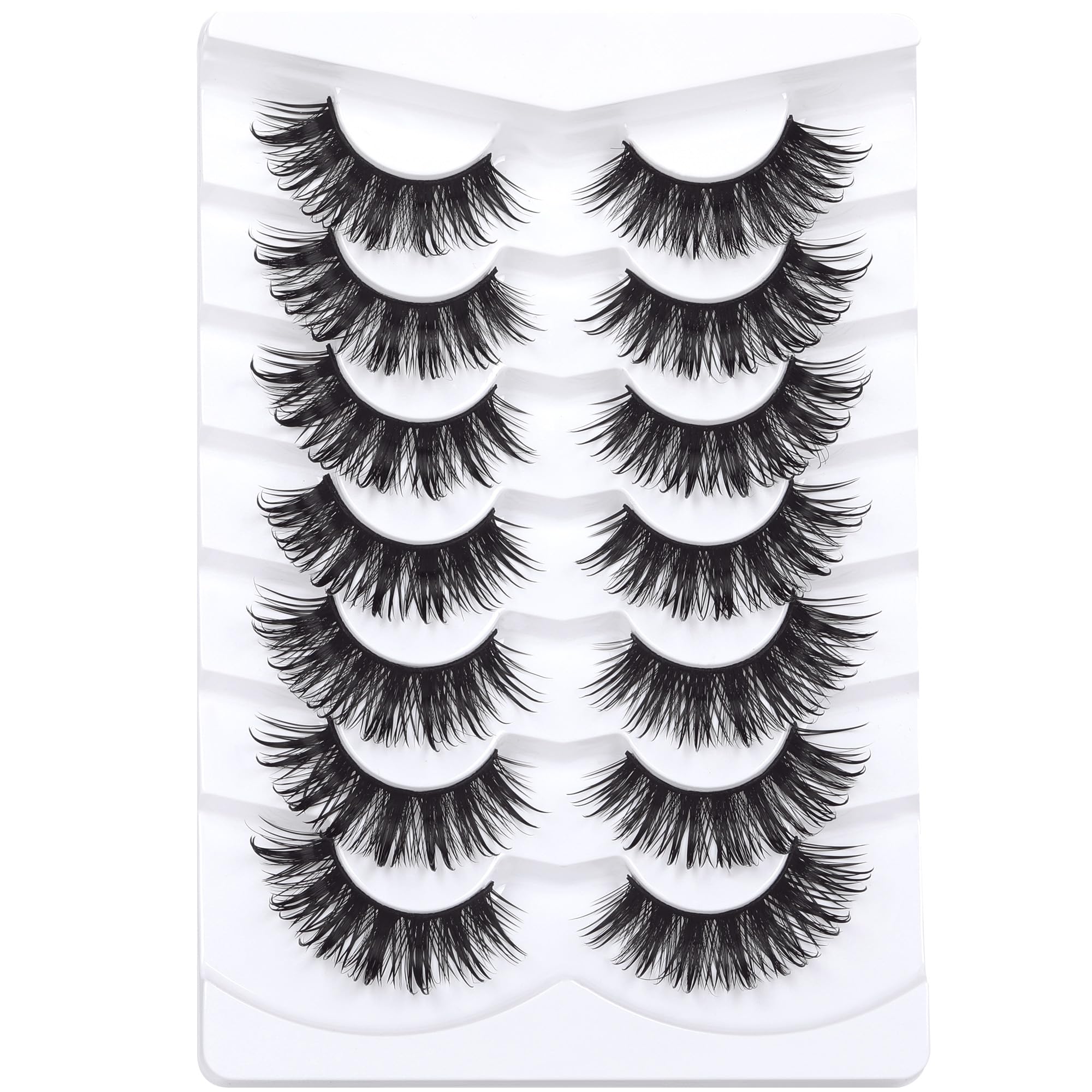 17MM Wet Lashes Mink Fluffy False Eyelashes Manga Anime Cosplay Wet Natural Look Eyelashes Pack Wsipy D Curl Lashes That Look Like Extensions by Geeneiya