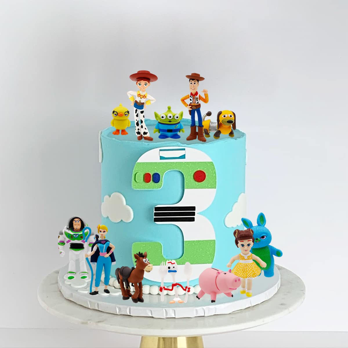 12PCS Toy Inspiration Story Cake Toppers, Story Birthday Party Cake Decorations