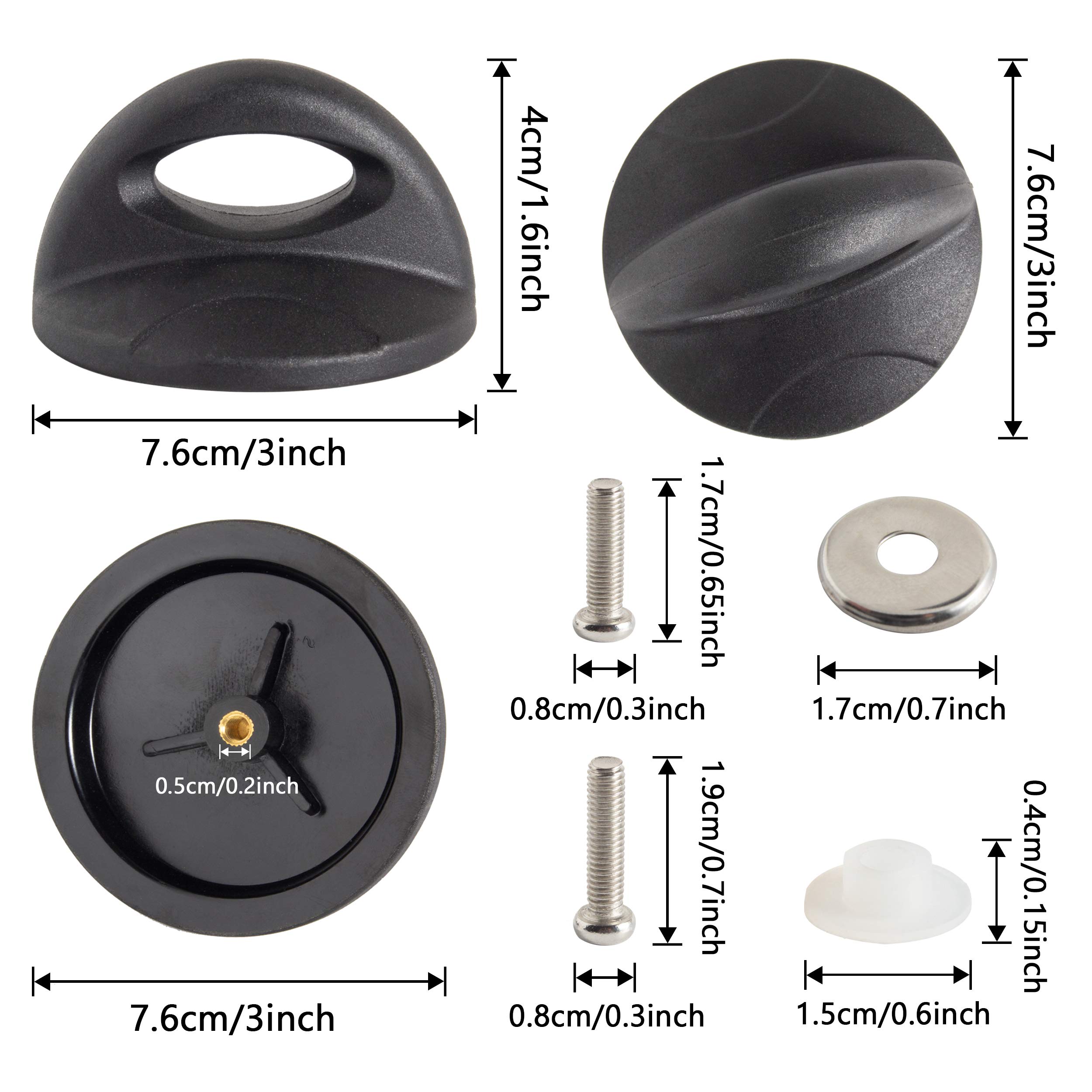 2 PACK Pot Lid Top Replacement Knob Sector Style. Kitchen Cookware Universal Replacement Pan Lid Holding Handles.