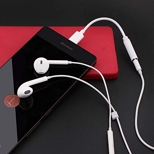MOHALIKO Headphone Adapter 3.5 mm, USB Type C to 3.5mm Female Headphone, Portable 3.5mm to Type-C Adapter Audio Jack Cable Converter for All Kinds of Music Equipment Black