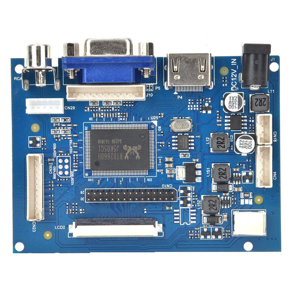 LCD Driver Board, Universal 40 Pins 9V-24V HDMI VGA 2AV Input LCD Controller Board, for AT070TN92 LED Panel AT065TN14