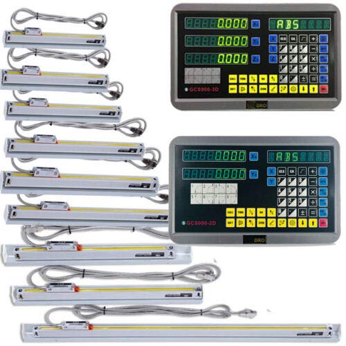 2/3 Axis Digital Readout and TTL Precision Linear Glass Scale DRO Encoder for Milling Lathe,Note: Display and Scales Sold Separately,pls Select the Size options!(3 Axis Digital Readout Display ONLY)