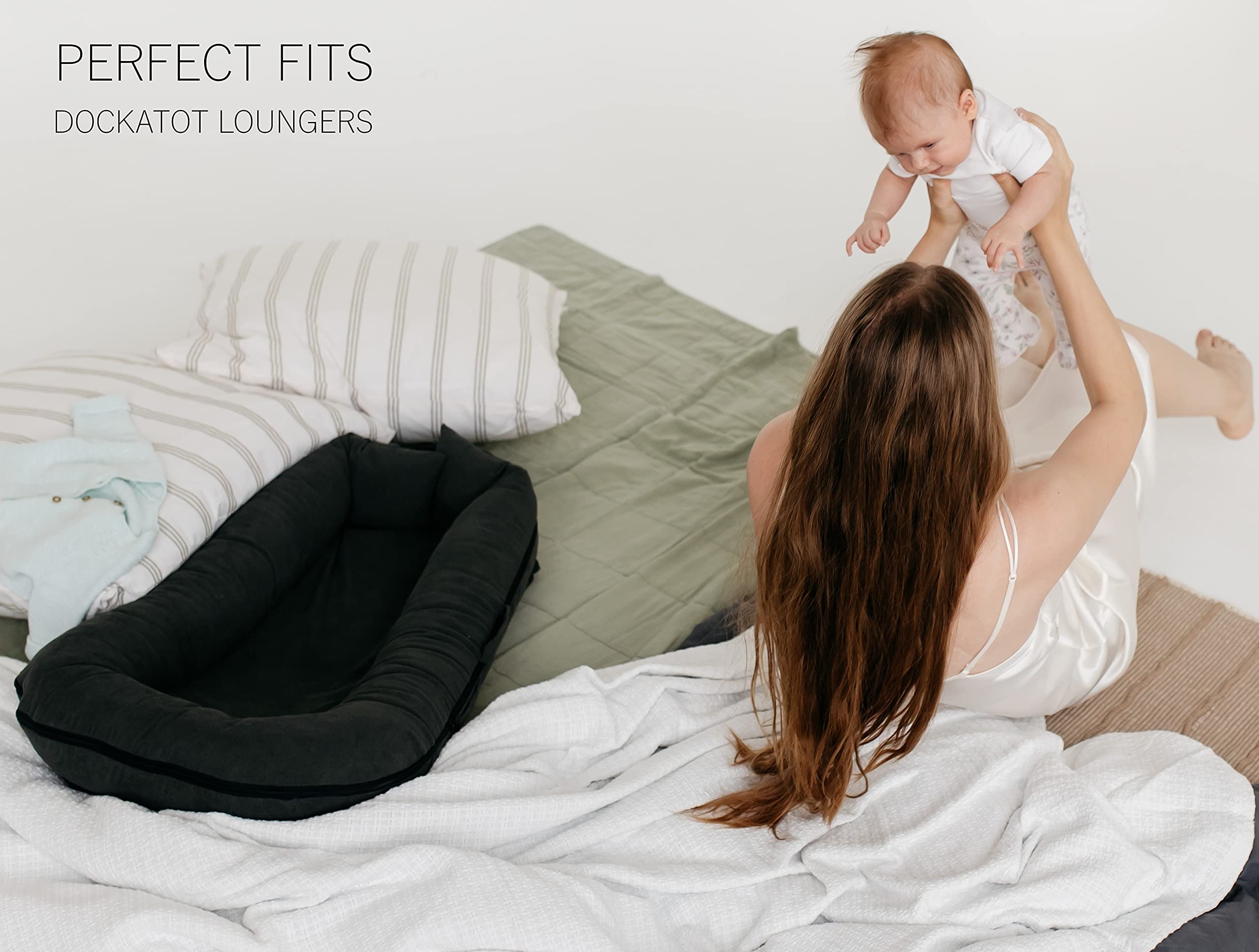 Lounger Cover by Sofia Amber β Cover ONLY for DockAToT and Sleepyhead Deluxe + Docks - Baby nest Sleep Pod Replacement Extra Cover - Emerald