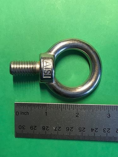 US Stainless, Stainless Steel 316 1/2" Lifting Eye Bolt 1/2" UNC Pitch of 1/2"-13 Marine Grade