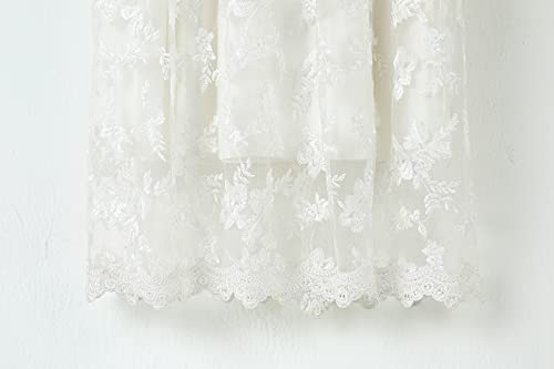 Bow Dream Baby Girl Christening Baptism Dresses Newborn Gowns with Headband Outfit White 3-6 Months