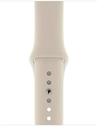 Apple Watch Series 5 (GPS + Cellular, 40MM) - Gold Stainless Steel Case with Stone Sport Band (Renewed)