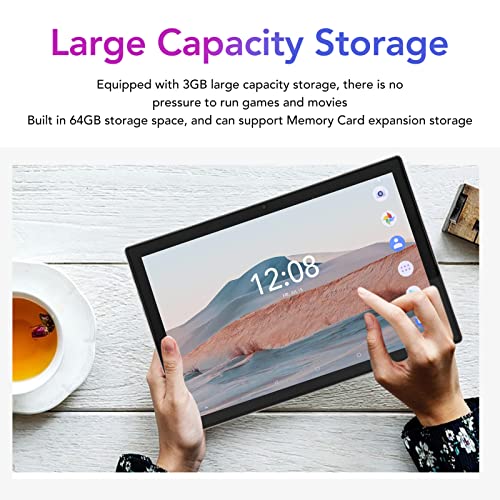 10.1in HD Tablet, 3GB RAM 64GB ROM for Android 8.0 Computer Tablets,4G Dual SIM Dual Standby Calling Tablet for Kids,Stylish Pink Dual Cameras Tablet,Front 500W, Rear 1300W Camera With Flash(US)