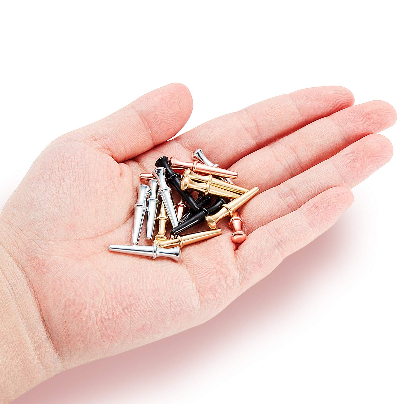 48 Pcs Metal Cribbage Pegs Cribbage Board Pegs Metal Nails Fit 1/8 Holes Toy Game Accessories with Drawstring Storage Pouch for Cribbage Traditional Board Game, 4 Colors