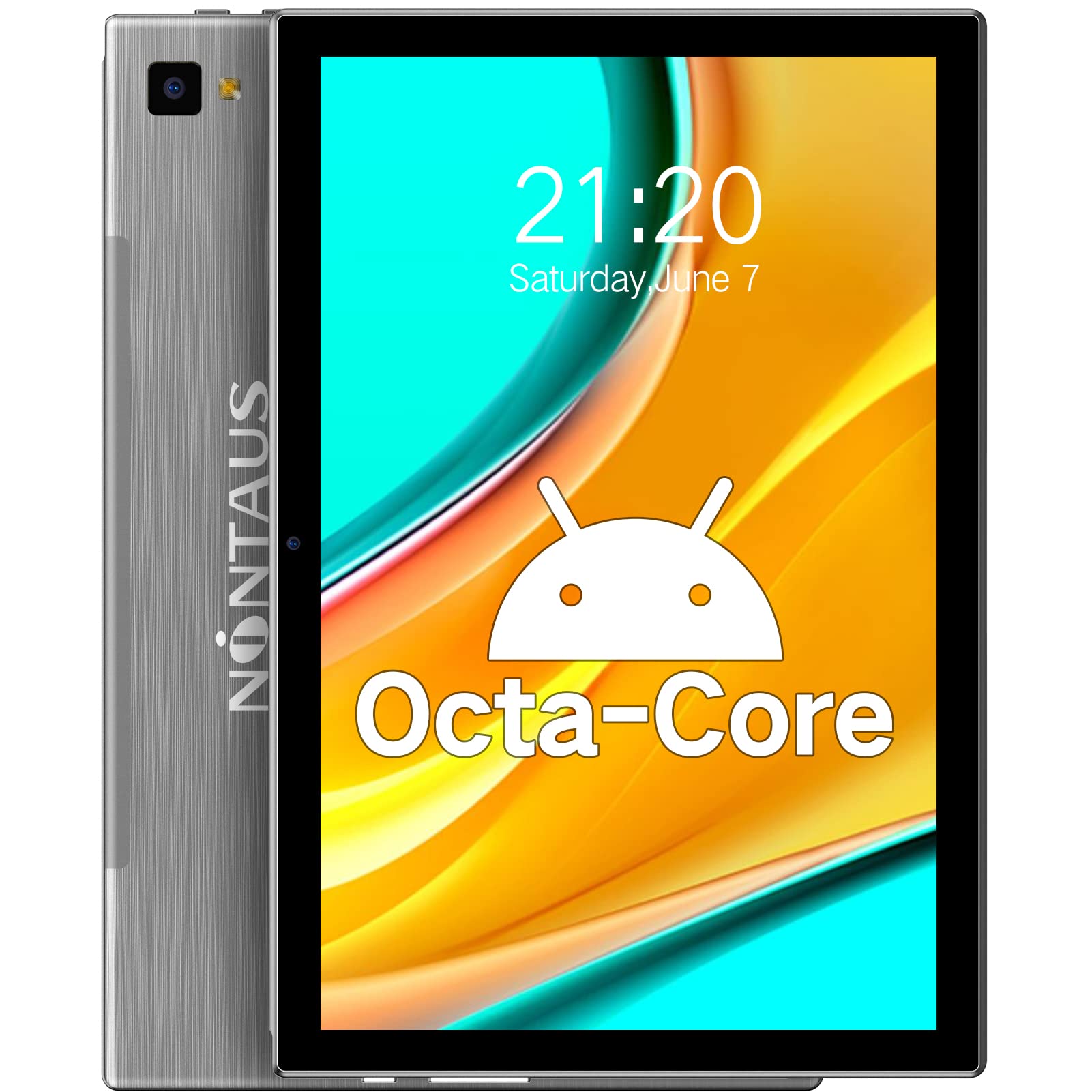 NINTAUS Tablet 10 inch, 5G WiFi Tablet with Android 9.0 OS, Octa-Core Processor Tablet PC, 2GB RAM, 32GB ROM, IPS HD Display, 13MP Front Camera, 6000mAh Battery, Bluetooth, GPS, Grey