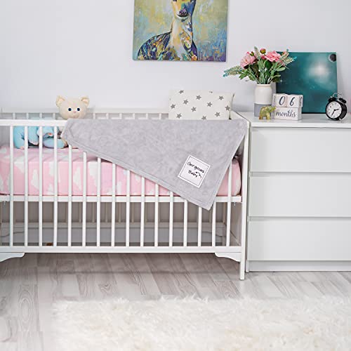 DEZANBO Baby Blanket for Boys Gilrs, Baby Blankets for Newborn,30”X 40”-Super Soft Fluffy Flannel,Great for Baby Showers, Light Grey