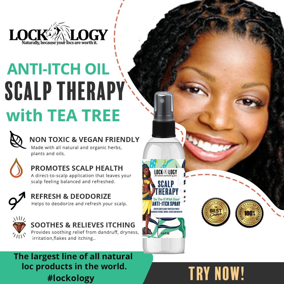 Braid Spray For Itchy Scalp, Box Braids & Locs | Anti Itch Spray For Scalp | Scalp Exfoliator and Scalp Scrubber
