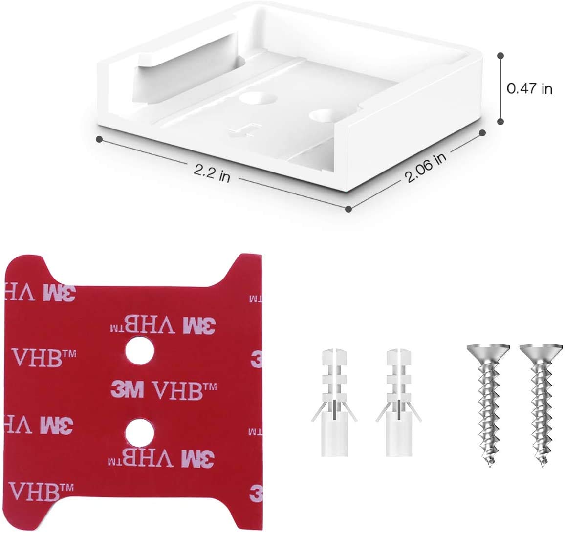 4PACK Wall Mount Kit for Wyze Cam V2/V1 with Screwless and VHB Stick On - Easy to Install, No Tools Needed, No Mess, No Drilling, Strong Adheasive Mount(Not for Wyze Cam and Wyze Cam V3 )(WHITE)
