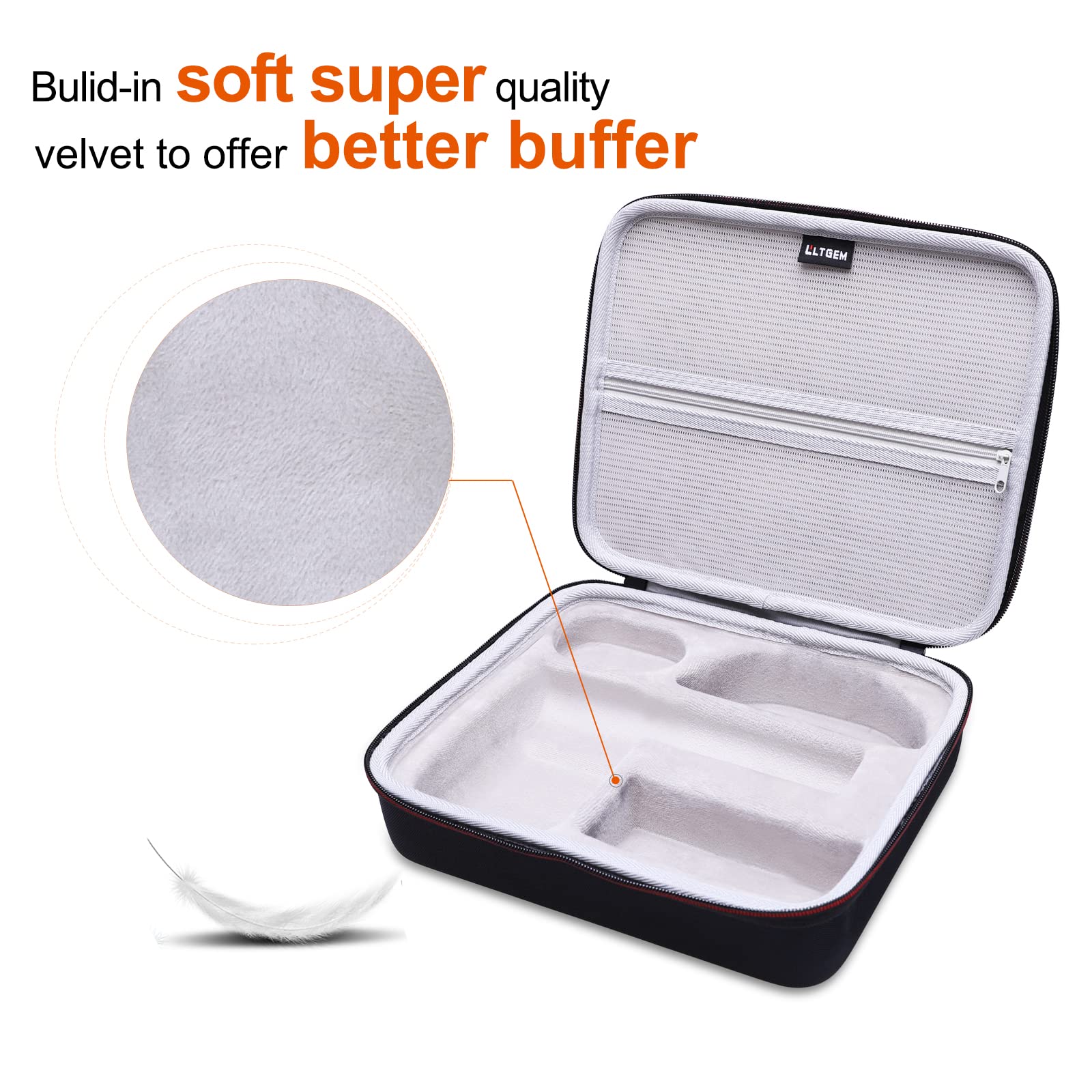 L LTGEM EVA Hard Case for BoSidin Painless Permanent Hair Removal Device - Travel Protective Carrying Storage Bag