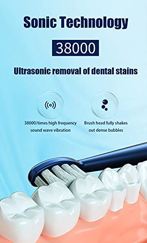 Dorlnk Electric Toothbrush 5 Modes 3 Brush Heads Convenient Rechargeable USB Fast Charge Toothbrushes ,1200mAh Battery Last for 60 Days Smart Electric Toothbrushes for Adults and Kids