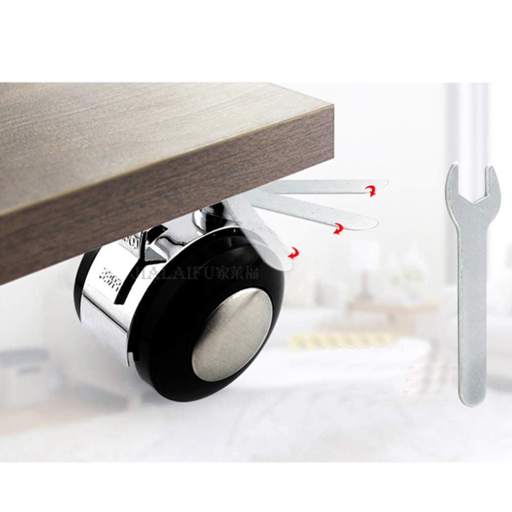 4X Caster Wheels,Alloy Material Swivel Caster Wheels,Furniture Casters1.5"/2"Replacement Casters,Threaded Rod M8*15mm,with Mounting Screw Wrench