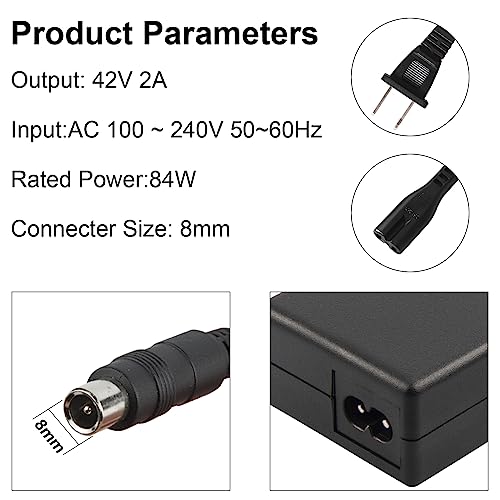 84W 42V 2A Charger for Bird Lime Lime-S Skip Spin Xiaomi M365 - Electric Scooter Charger - Brid Charger,Lime Charger- 1 Pin