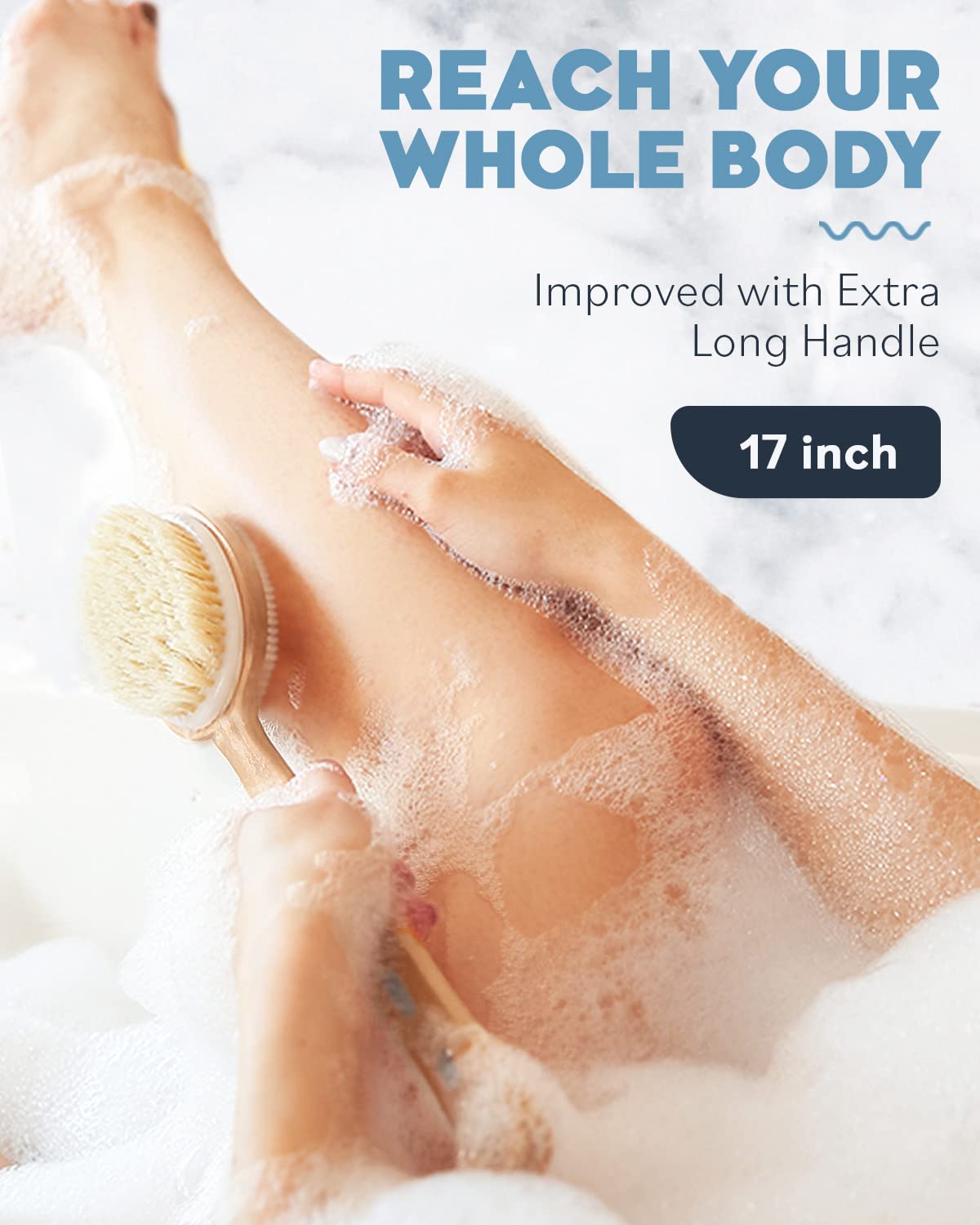 Back Scrubber Shower Brush Back Scrubber for Shower for Men and Women Exfoliating Back Scrubber for Shower Body Brush Back Scrubber Back Brush Long