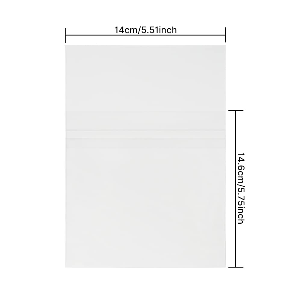 50 Resealable 4.7 Mil Plastic Outer Sleeves for Mini LP SHM-CD Paper Sleeves