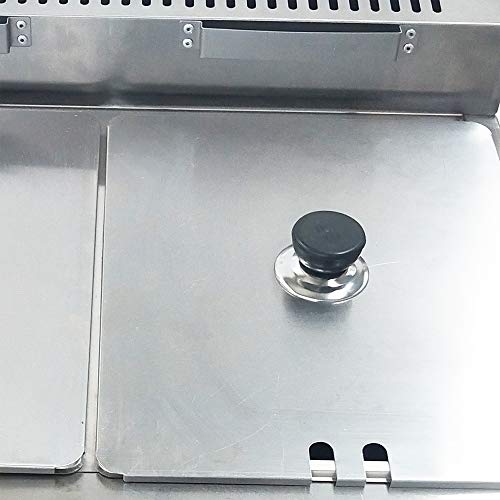 6L Commercial Gas Deep Fryer 3-Pan Countertop Stainless Steel Food Warmer Heater Restaurant Home Kitchen Adjustable Temp Steamer Cooking Heating Pot Tank, Silver