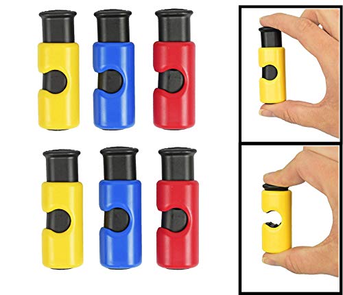 6pc Premium Quality ALAZCO Bag Clips - Value Set Food Fruit Bread Bag Cinch Non-Slip Grip EASY Squeeze & Lock