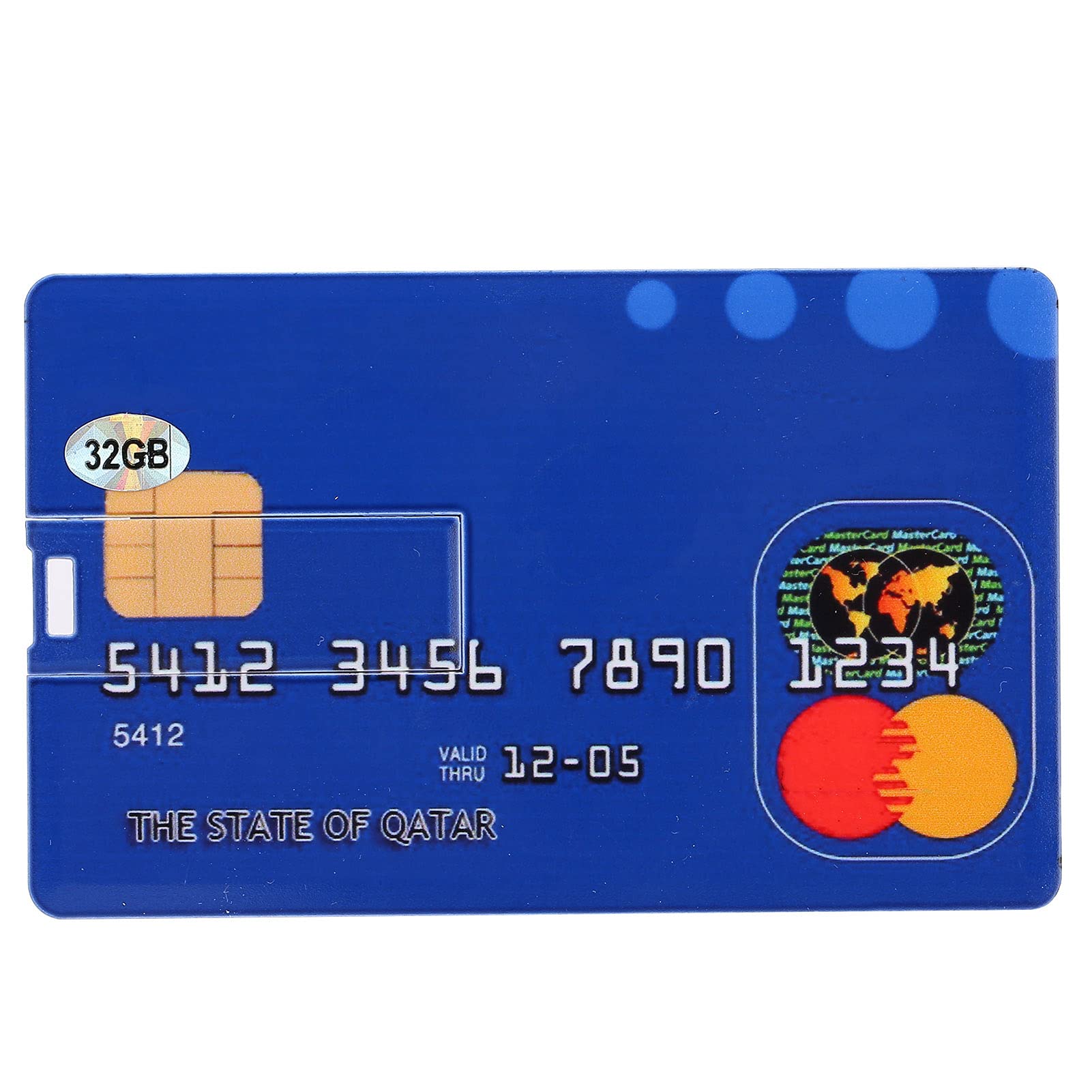 Zyyini Card U Disk, Simple Unique USB Flash Drive 32GB Computer External Student Office Creative Portable Storage Card Shape U Disc,for Computer Laptop Desktop