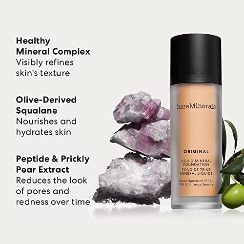 bareMinerals Original Liquid Mineral Foundation SPF 20-12 Medium Beige Women 1 oz