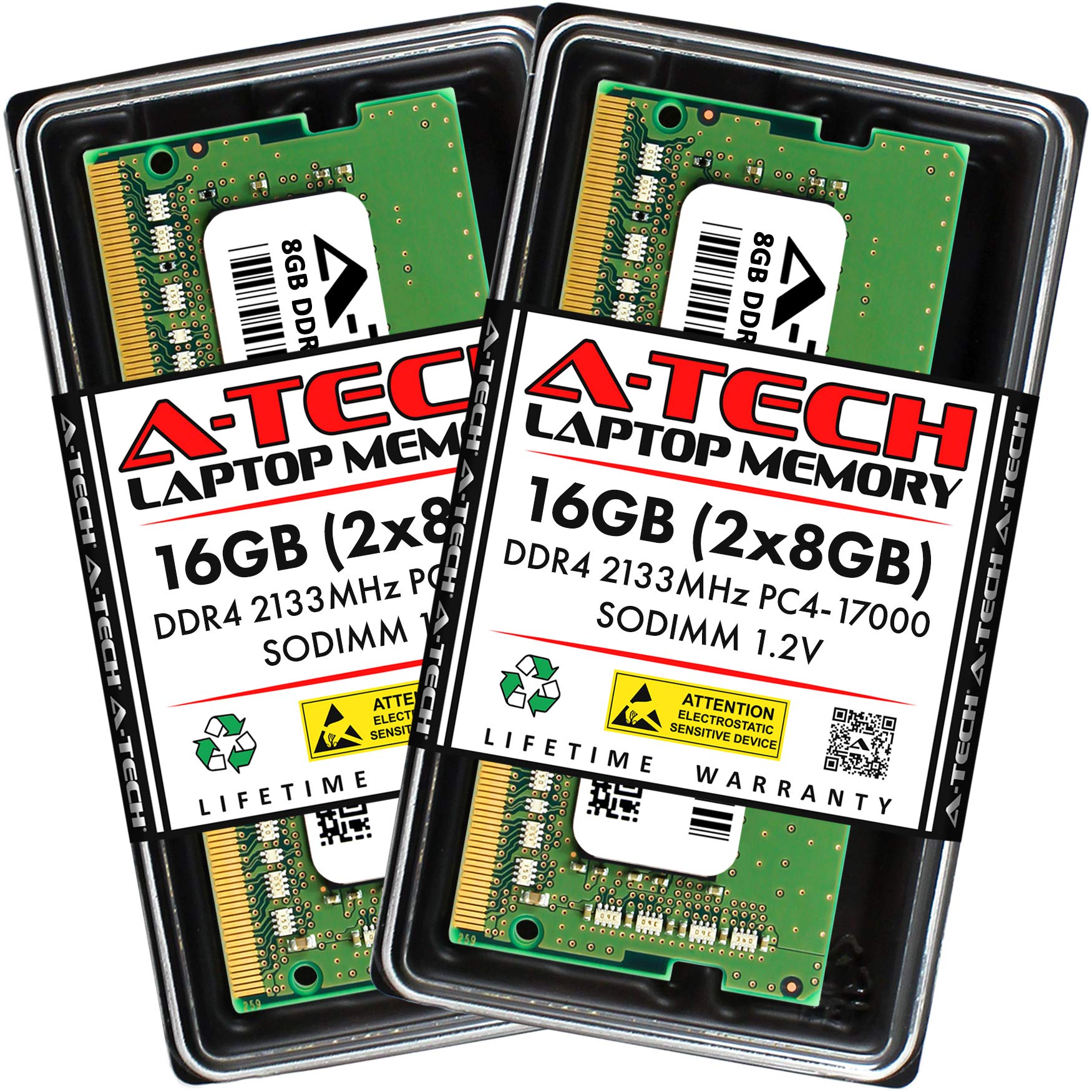 A-Tech 16GB Kit (2x8GB) RAM for Dell Latitude E7470, E7270, E5570, E5470, E5270, 3379 2-in-1 Laptop | DDR4 2133 MHz SODIMM PC4-17000 Memory Upgrade