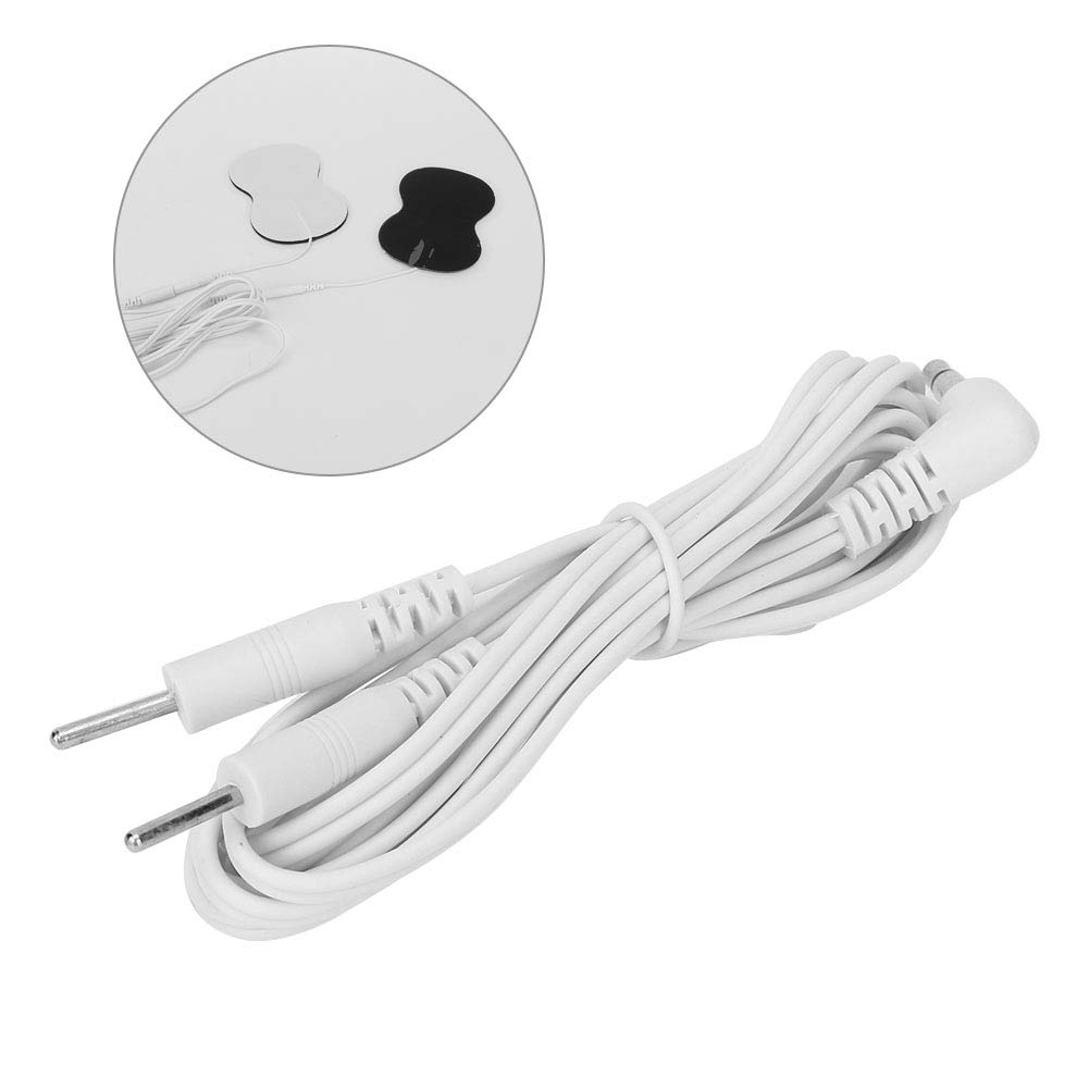 10pcs DC 3.5mm Pin Type Electrode Lead Wires Cable,Compatible Lead Wires for TENS Unit Physiotherapy Machine(One Tow Two Needles)