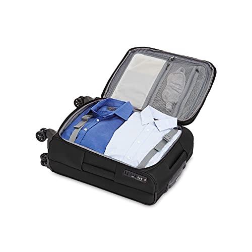 Amazon Basics Expandable Softside Carry-On Spinner Luggage Suitcase With TSA Lock And Wheels - 23 Inch, Black
