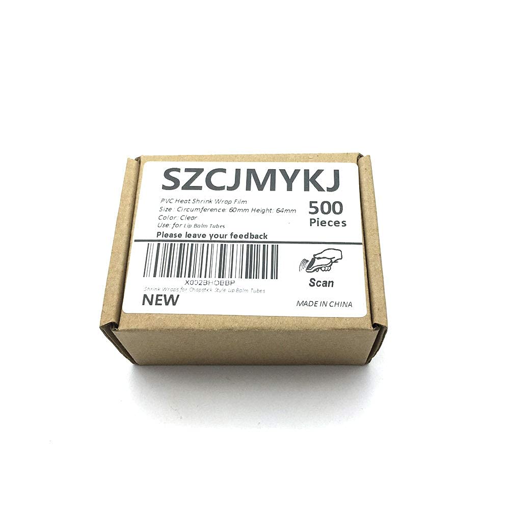 500Pcs Shrink Wrap for Lip Balm Tubes/lip gloss tubes, Easy to Use, Make Products More Professional