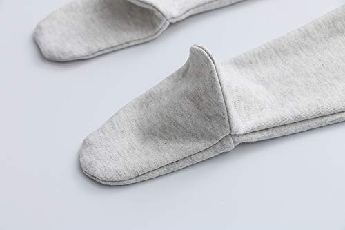 O2 BABY Organic Cotton Unisex Baby Jogger Pants, 3-Pack Pull-on Bottoms, Newborn Leggings (Newborn, Grey/White/Green)