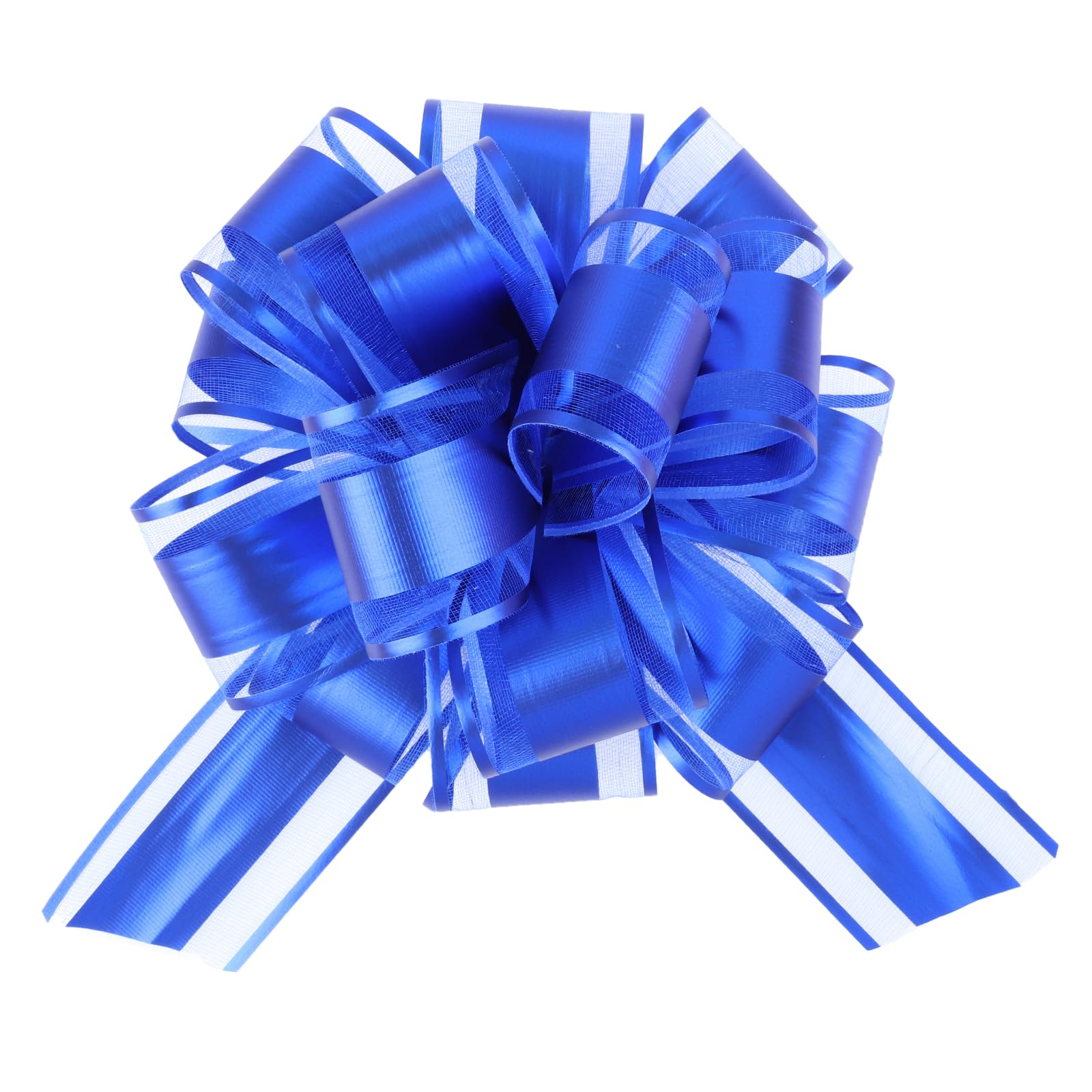 12 Pieces Big Pull Bow Gift Wrapping,6 inches, Pull Bow Ribbon Pull Bows for Christmas Wedding Baskets Valentine's Day Bows Ribbon Large Bow for Gift Wrapping (Silver)