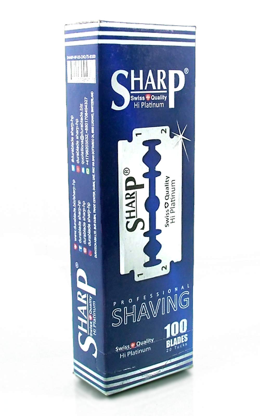 100 Sharp Hi Platinum Double Edge Razor Blades For Safety Razor - Men´s Safety Razor Blades For Shaving For Men For A Smooth And Clean Shave (1 Year Supply)