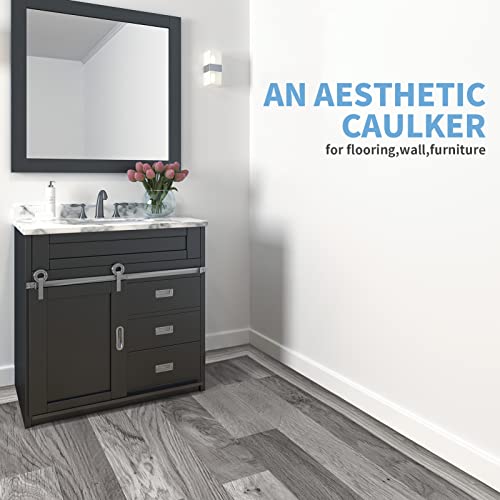 Art3d Self Adhesive Vinyl Floor Transition Strip, Laminate Floor Strip Floor Flat Divider Strip for Joining Floor Gaps,Carpet Threshold Transition,Floor Tiles(4 FT, 1.57in, Gray)
