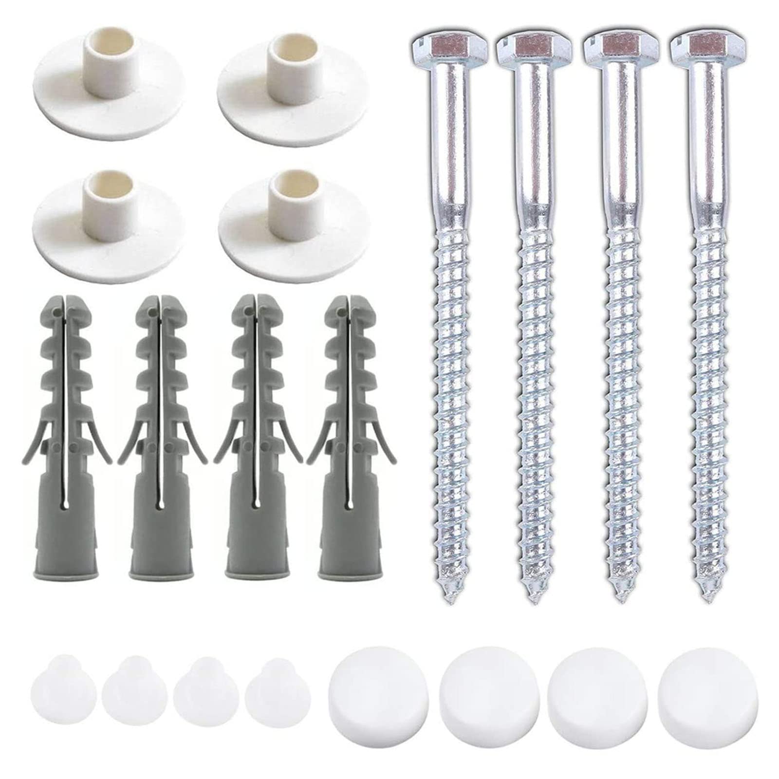 2 Sets Toilet Bidet Anchor Bolts Set Bathroom Toilet Pan Floor Fixing Kit Floor Toilet Pan Fixing Kit for Floor Fixing Pan or Bidets into a Variety of Solid Building Materials