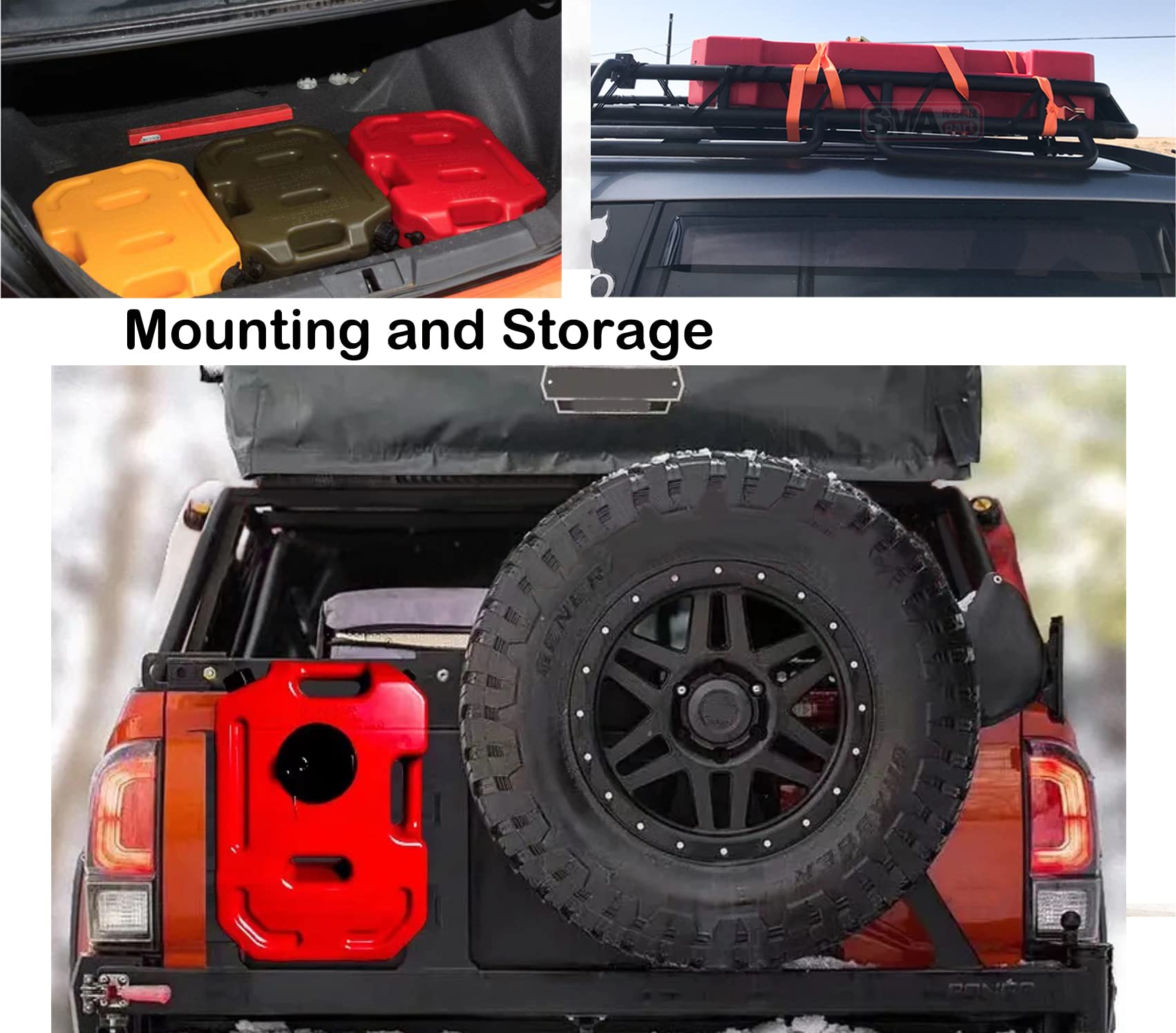 10L Utillity Water Jug Plastic Container with Filling Spout Emergency Backup Tank for Motorcycle SUV UTV ATV