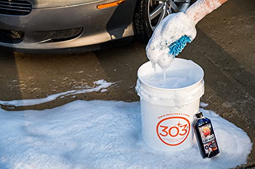 303 Products Car Wash with Wash Mitt Bubble Gum Scent, 18 fl. oz. (30577) , Blue